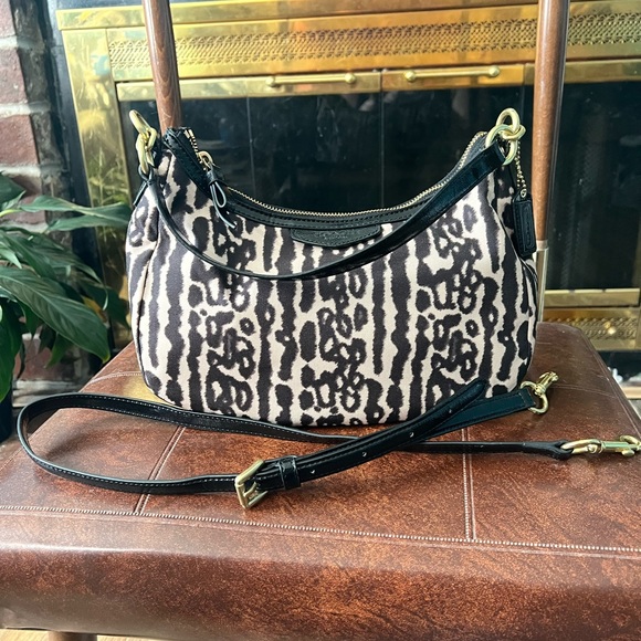 Coach | Bags | Coach Ocelot Print Handbag With Shoulder Strap | Poshmark